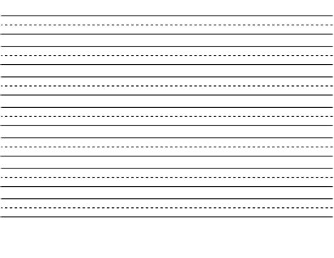 Lined Writing Paper For Kindergarten Lined Paper Printable