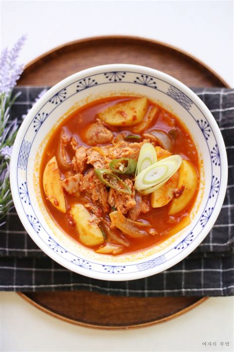 백종원 감자짜글이 스팸짜글이 찌개 종류 감자 스팸 고추장찌개 만드는 법 점심메뉴 추천 네이버 블로그