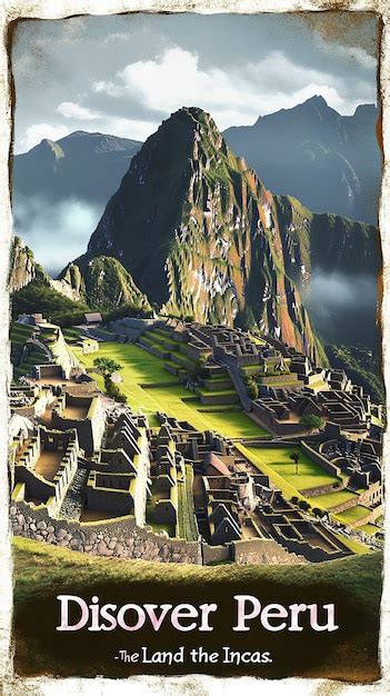 Quotultrarealistic Classic Travel Poster For Peruquot Premium Ai