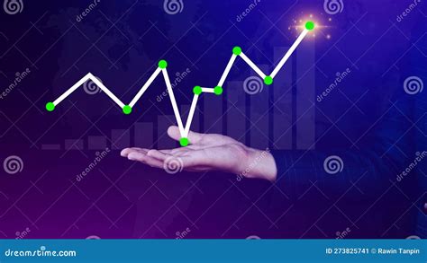 Businessman Drawing Growth Curve Growth Forecast Chart Bussiness
