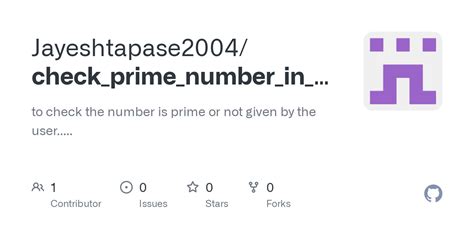 Github Jayeshtapase2004checkprimenumberinjava To Check The