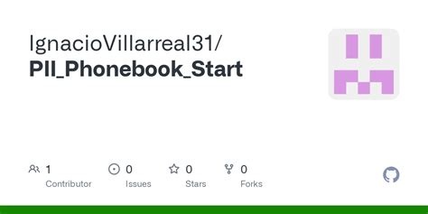 Github Ignaciovillarreal Pii Phonebook Start