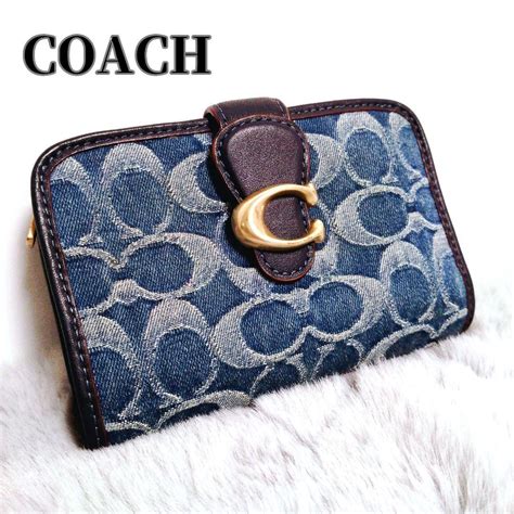 Coach コーチ タビー ミディアム ウォレット シグネチャー デニム メルカリ