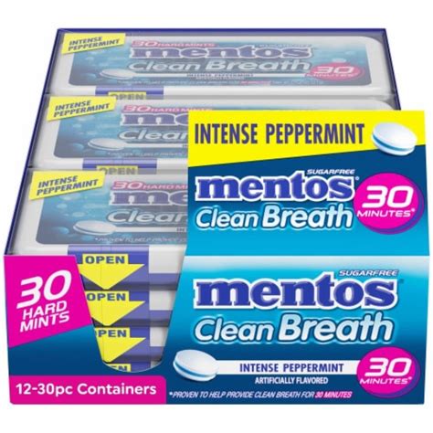 Mentos Clean Breath Hard Mints Peppermint Pack Of 12 Pack Of 12