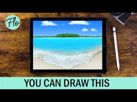 Free Video Beach Landscape Drawing In Procreate Easy Tutorial From Art With Flo Class Central