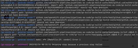 Error Snippet Is Not Shown On The Right Step Issue Openshift Pipelines Pipelines As