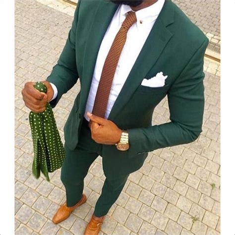 2022 Latest Coat Pant Designs Green Men Suit Slim Fit Piece Tuxedo