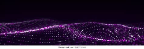 Abstract Sound Wave Background Glowing Particles Stock Vector Royalty Free 2277505413