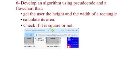 Solved 6 Develop An Algorithm Using Pseudocode And A Chegg Com