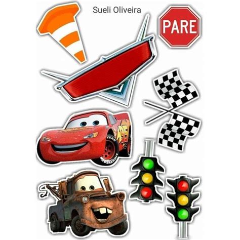 Topo De Bolo Carros Disney Personalizado Shopee Brasil
