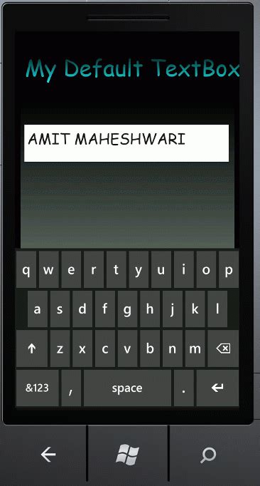 Create A Custom Textbox With Default Text In Windows Phone 7