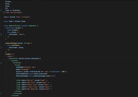 Picker Can T Be Used Within An Item Issue GeekyAnts NativeBase GitHub