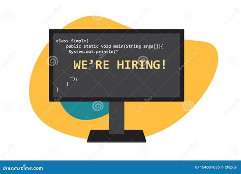 Software Developer Job Posting Stock Vector Illustration Of Recruiting Manager 154001635