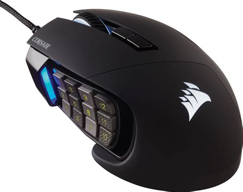 Мышь Corsair Scimitar Rgb Elite оснащена 17 программируемыми кнопками
