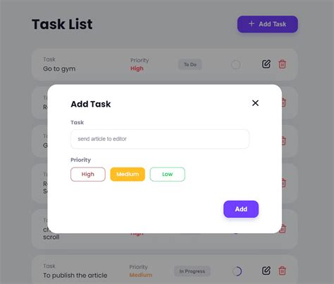 ReactJS Challenge 4 CRUD Typescript Tasklist App