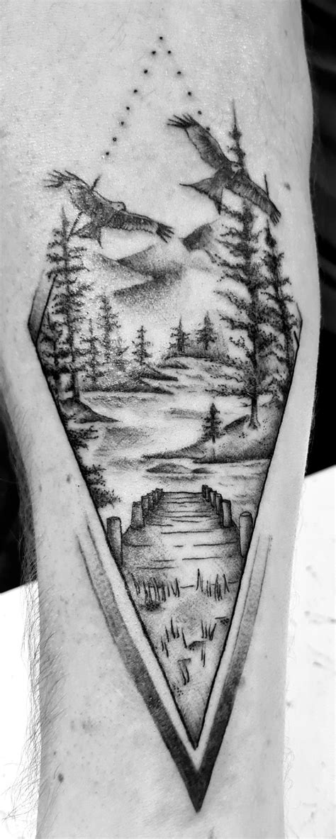 Landscape Forearm Tattoo