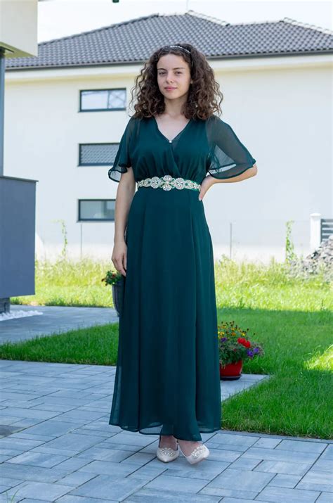 Rochie Verde Lunga Rochie Lunga Verde Smarald 299 Lei Gabriela