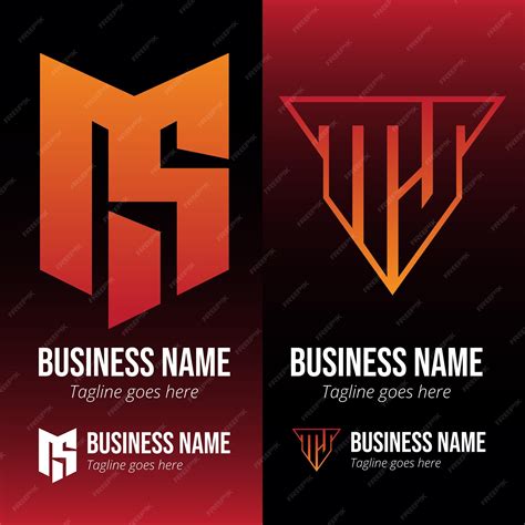Premium Vector Ms Letter Based Monogram Logo Symbols