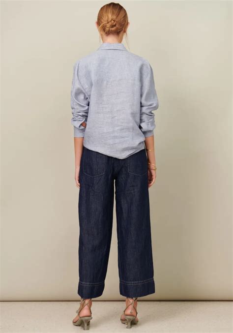 Pol Clothing Elisa Shirt Denim Thyme Clothing