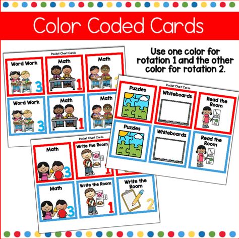 Center Rotation Cards And Management System Visual Schedule For Classroom
