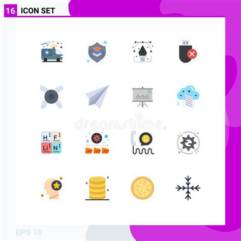 Set Of 16 Vector Flat Colors On Grid For Removed Devices Thinking Computers Graphic Stock