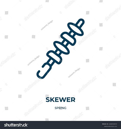 Skewer Icon Linear Vector Illustration Spring Stock Vector Royalty