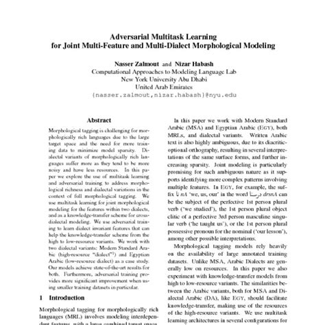 Adversarial Multitask Learning For Joint Multi Feature And Multi