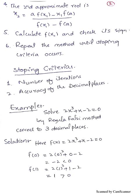 SOLUTION Regula Falsi Method Studypool