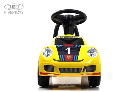 Детский толокар F005FF желтый | RiverToys.ru