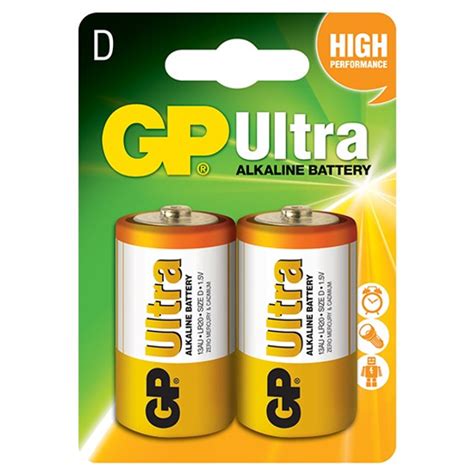 GP LR20/D Ultra - 1,5V Batteri - 2-pakkvalitets batterier til legetøj ...