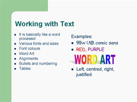 Working With Text