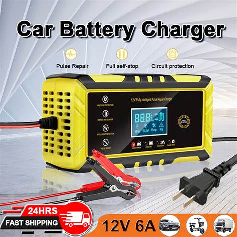 Full Automatic Car Battery Charger V A Intelligent Repair Fast Power