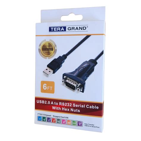Premium Usb 2 0 Usb A To Rs232 Serial Db9 Adapter Cable Supports Win