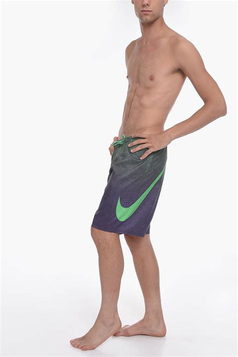 Nike Swim Gradient Effect Grid Swoosh Breaker Swim Shorts Men Glamood
