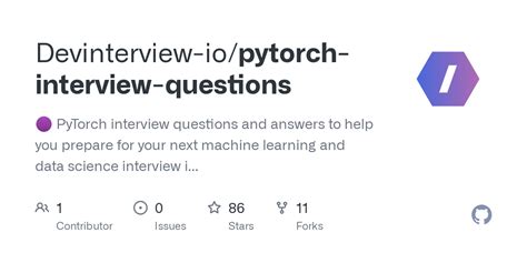 Github Devinterview Iopytorch Interview Questions 🟣 Pytorch