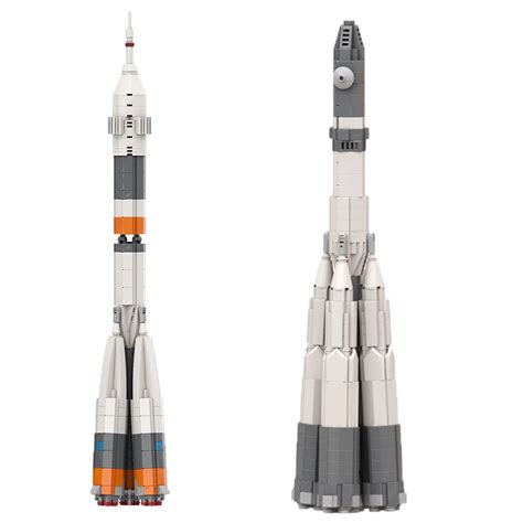 Moc Vostok 로켓 가족 소련 R 7 1110 스케일 빌딩 블록 세트 우주 정거장 발사 차량 벽돌 모델 장난감 어린이