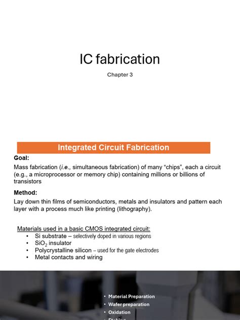 Ic Fabrication Chapter 3 Pdf Semiconductor Device Fabrication