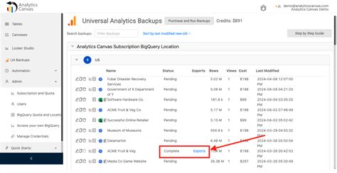 Step By Step Guide To Backup Ua Data With Analytics Canvas Analytics Canvas