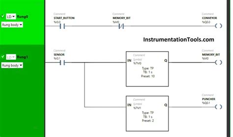 Toggle Switch Sensor Conveyor And Puncher PLC Program