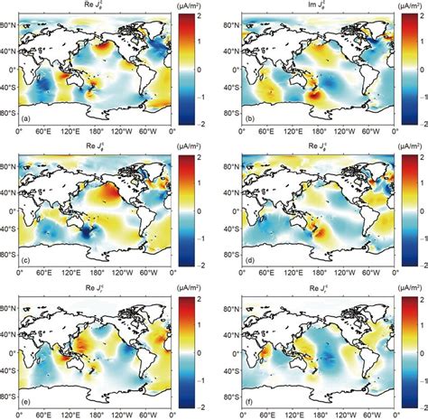 Spatial Distribution Of The M 2 Tidal Source A B The Real And