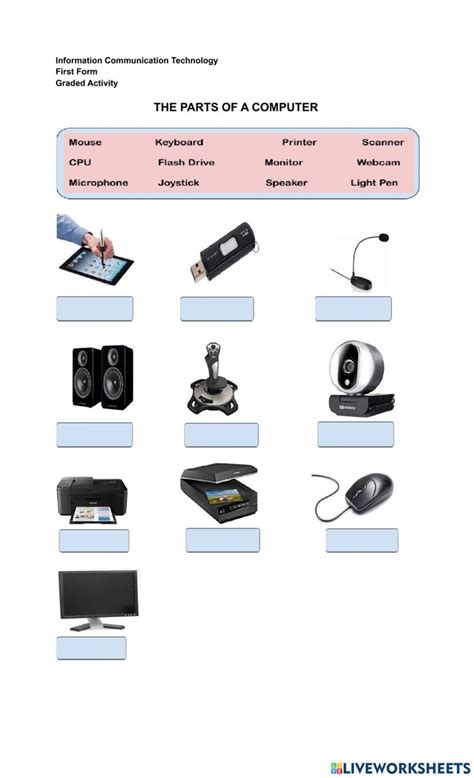 parts of a computer free online activity computer science lessons