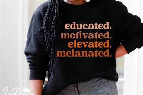 Educated Motivated Elevated Melanated Svg 2400312