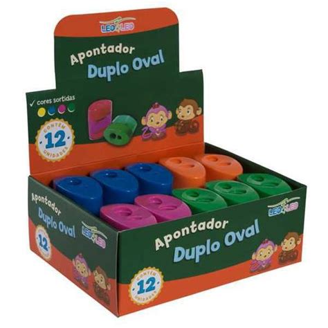 Apontador Duplo Oval Depósito Leo e Leo Caixa c 12 unidades