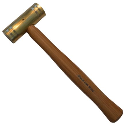 Grace Usa 32 Oz Brass Hammer Hammer With Wood Handle