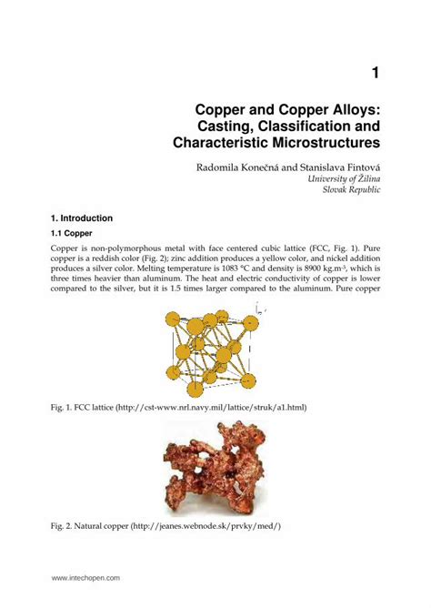 Pdf Copper And Copper Alloys Casting Classification And Dokumen Tips
