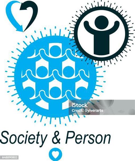 인류와 사람 개념적 로고 고유 벡터 기호 다른 아이콘을 사용 하 여 만든 시스템과 사회 매트릭스 서명 사람과 세계는 서로 상호 작용 합니다 시스템과 사회 매트릭스 서명