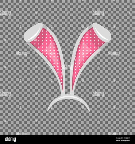 Easter Bunny Ears Mask Isolated Ostern Spring Bunny Ears Hat On A