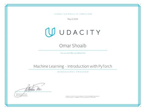 Omar S On Linkedin Udacity Nanodegree Machinelearning Pytorch Ai