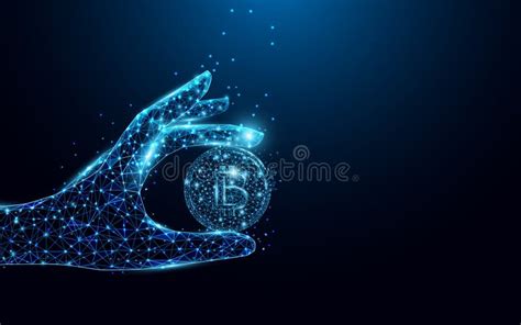 Abstract Dollar Key Form Lines And Triangles Point Connecting Network On Blue Background