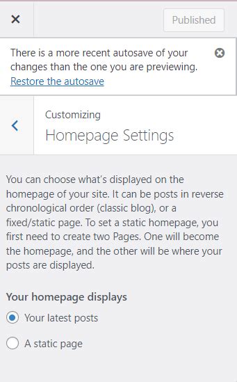 How To Set Homepage Settings Article Wave